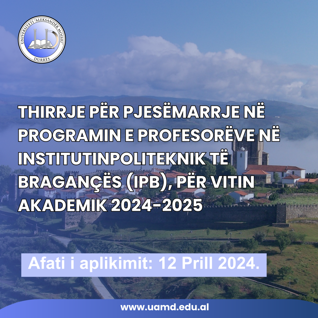 THIRRJE PËR PJESËMARRJE NË PROGRAMIN E PROFESORËVE NË ...