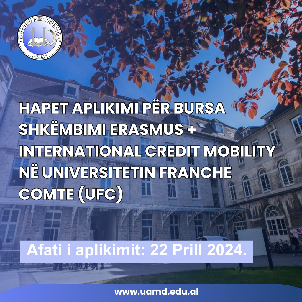 HAPET APLIKIMI PËR BURSA SHKËMBIMI ERASMUS + INTERNATIONAL CREDIT ...