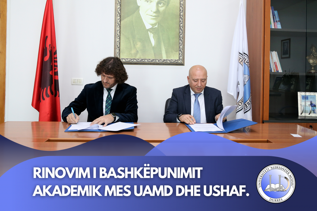 Rinovimi i Partneritetit midis UAMD dhe UShAF - Universiteti ...